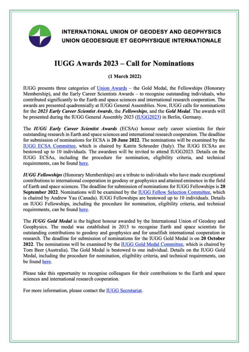 News - IUGG